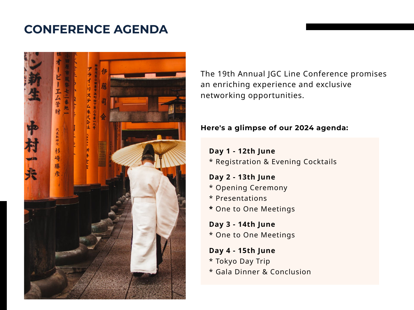 19th Annual Conference 2024 - JGC Line